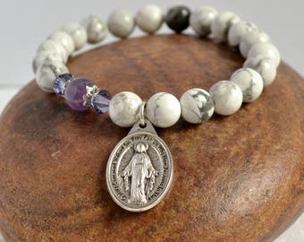 Virgin mary bracelet | Etsy