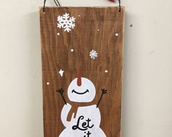 Snowman sign | Etsy