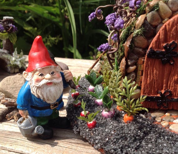 Little Old Garden Gnomes Making themselves at home Miniature