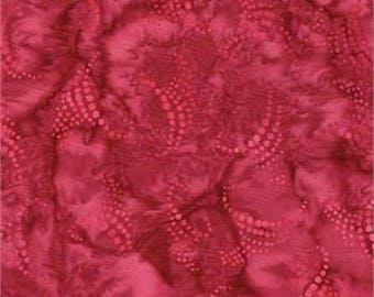 Red batik fabric | Etsy