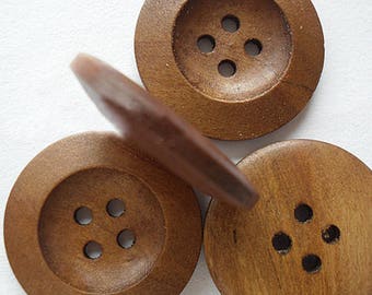 Wooden button | Etsy