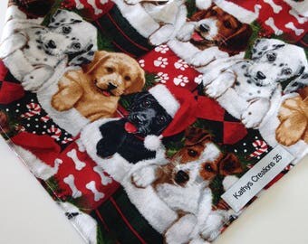 Christmas dog scarf | Etsy