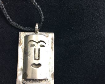 Deflect/Block Rune Handmade Sterling Silver Pendant