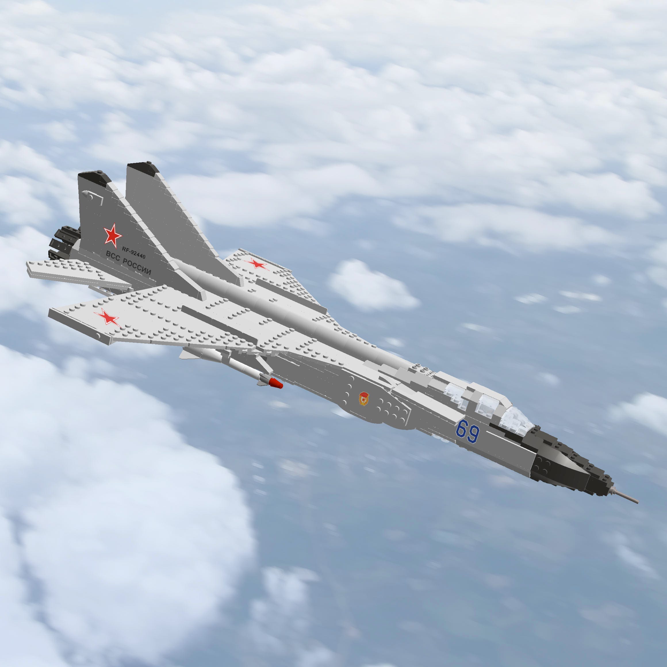 Lego Building Instructions: Mikoyan MiG-31 Foxhound