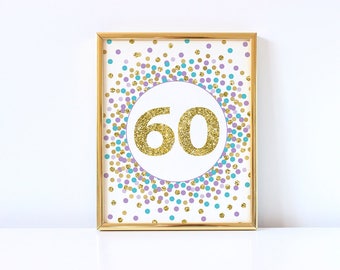 60th birthday sign | Etsy