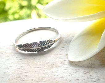 Feather ring | Etsy