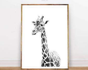 Giraffe art | Etsy