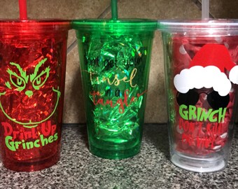 Grinch wine glass | Etsy