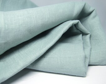 Blue linen fabric | Etsy