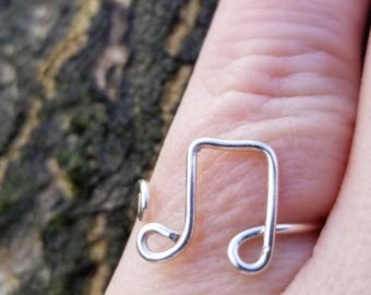 Music note ring | Etsy