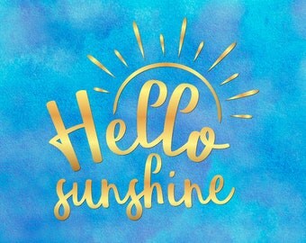 Hello sunshine svg | Etsy