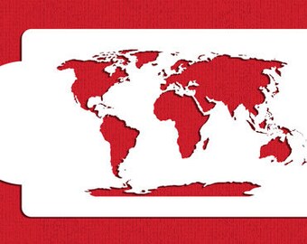 World map stencil | Etsy