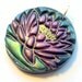 Pink Lotus Blossom Handmade Polymer Clay Pendant
