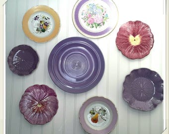 Purple plates | Etsy