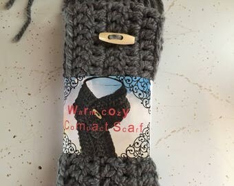 Crochet button scarf | Etsy