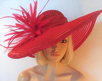 Red derby hat | Etsy