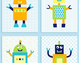 Robot Alphabet Print G is for Giant Toddler Wall decor
