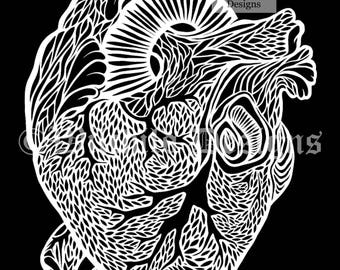 Human heart | Etsy