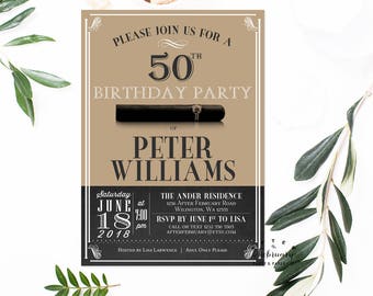 Cigar invitation | Etsy