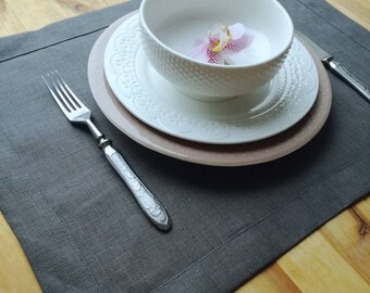 Grey placemats | Etsy