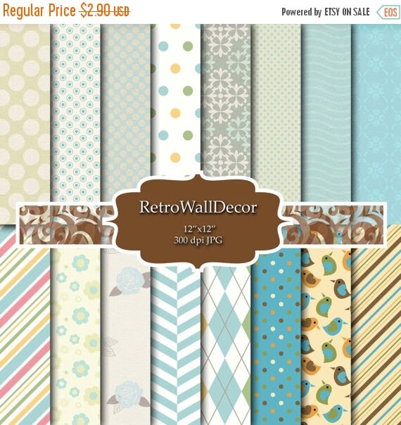 30%OFF Baby Boy Digital Paper Digital Download Paper Scrapbook