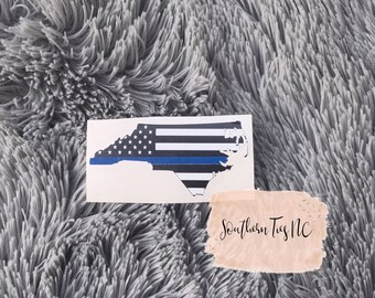 Thin blue line decal | Etsy