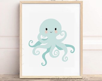Octopus print | Etsy