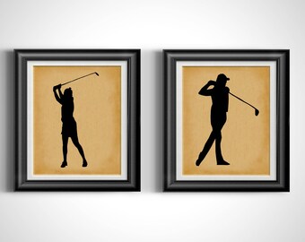Golf art | Etsy