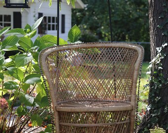 Wicker fan chair | Etsy