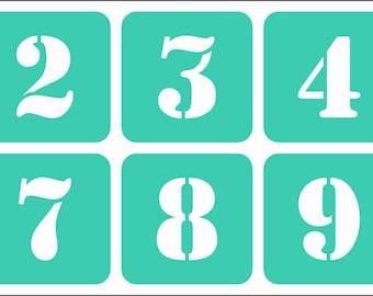 Number stencil | Etsy