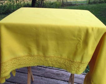 Yellow tablecloth | Etsy