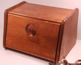 Wooden bread box | Etsy