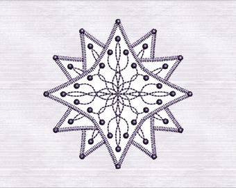 Star of Bethlehem Embroidery Design Instant Download