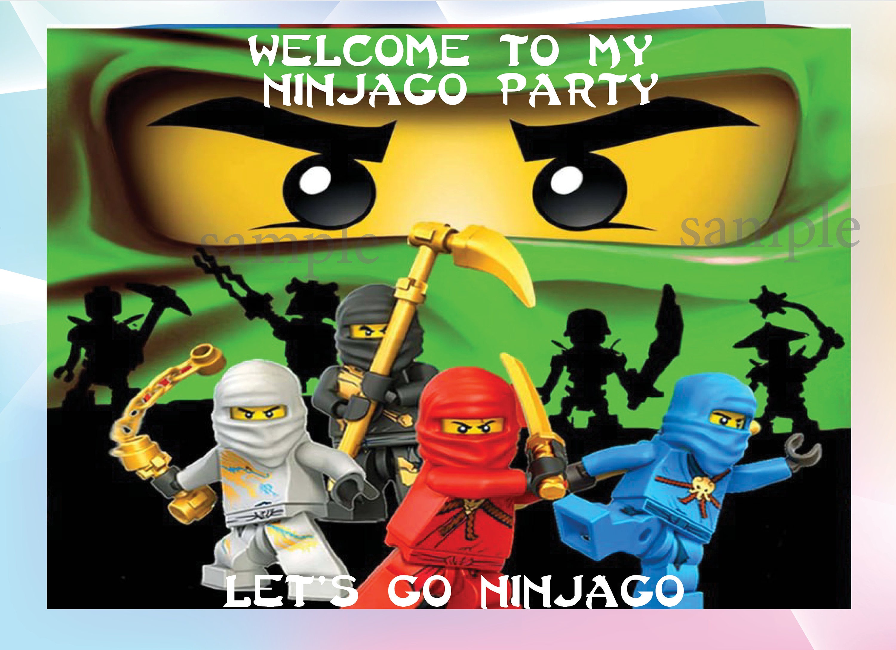 Ninjago Printable Birthday Sign