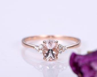 Pink morganite ring | Etsy