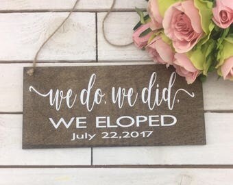 We eloped | Etsy