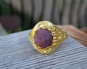 Natural ruby ring | Etsy