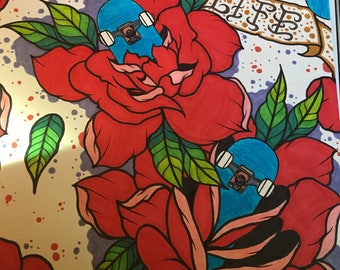 Traditional tattoo flash | Etsy