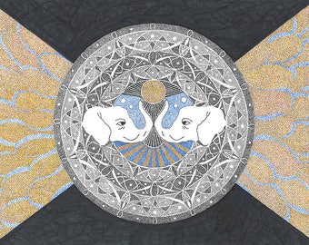 Elephant mandala | Etsy