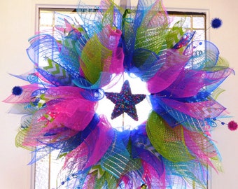 Deco mesh wreath | Etsy