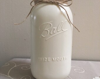 Glass milk jar | Etsy