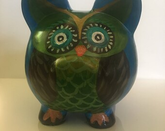 Owl coin bank | Etsy