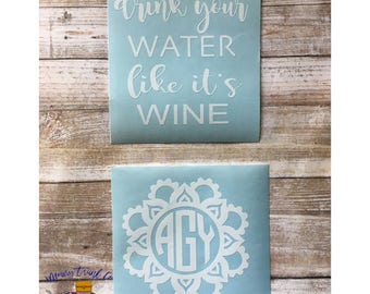 Water bottle decal | Etsy