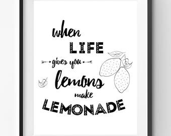 Lemon quote | Etsy