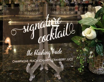 Signature drink sign | Etsy