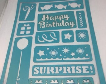 Birthday stencils | Etsy