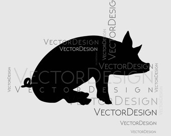 Pig dxf | Etsy