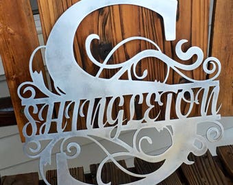 Metal name sign | Etsy