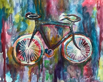 Abstract bicycle art | Etsy