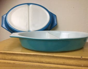 Pyrex divided dish | Etsy